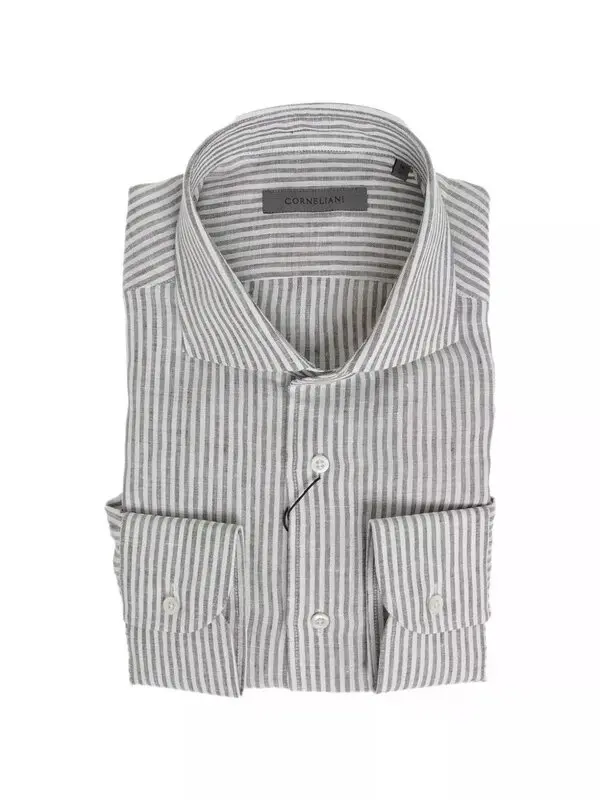 Corneliani Striped French-collar Shirt
