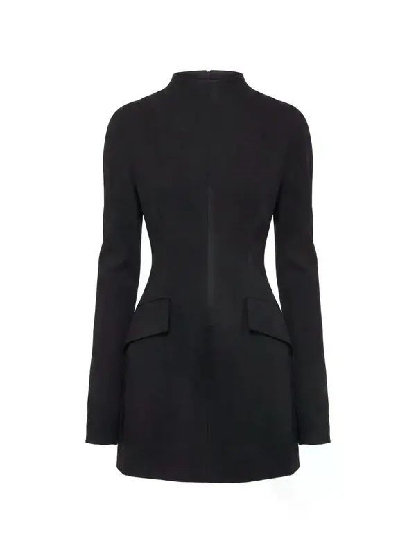 Sportmax Long Sleeve Mini Dress With Zip Fastening - Black