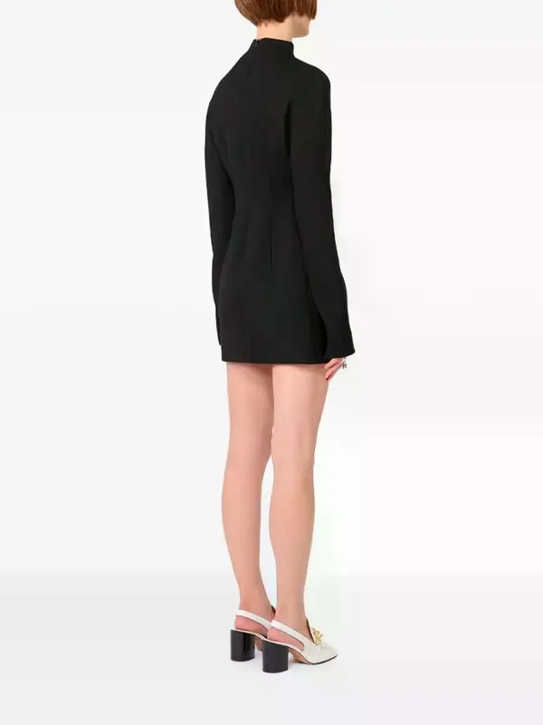Sportmax Long Sleeve Mini Dress With Zip Fastening - Black