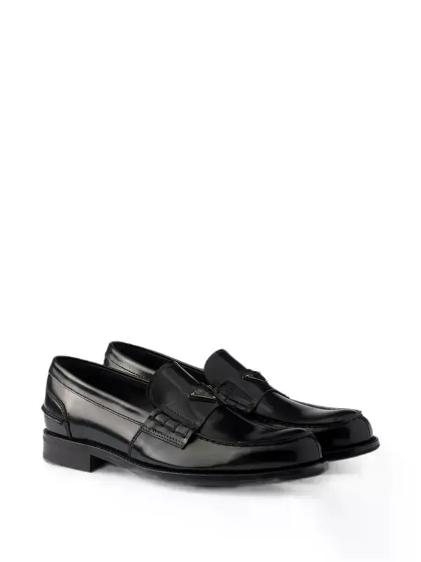 Prada Brushed Leather Loafers