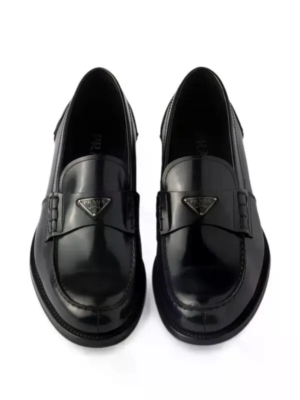 Prada Brushed Leather Loafers