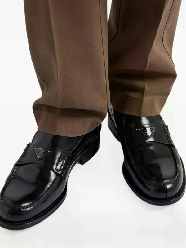 Prada Brushed Leather Loafers