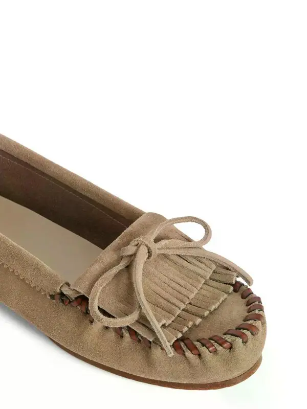 Paris Texas Indiana Fringe Ballet Flats