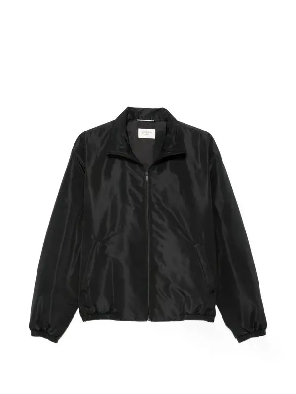 Saint Laurent Logo Embroidered Zip-up Jacket