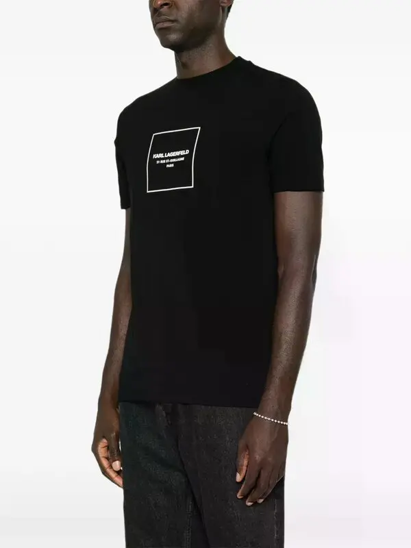 Karl Lagerfeld Logo-print Crew-neck Cotton T-shirt