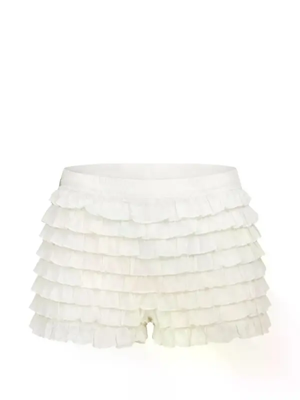 LoveShackFancy Prudence Ruffled Shorts - White