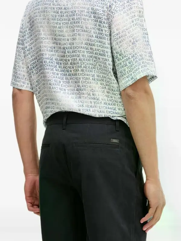 Armani Exchange Logo Plaque Twill Shorts