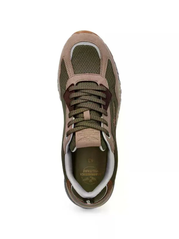 AERONAUTICA MILITARE Logo-embroidered Panelled Sneakers