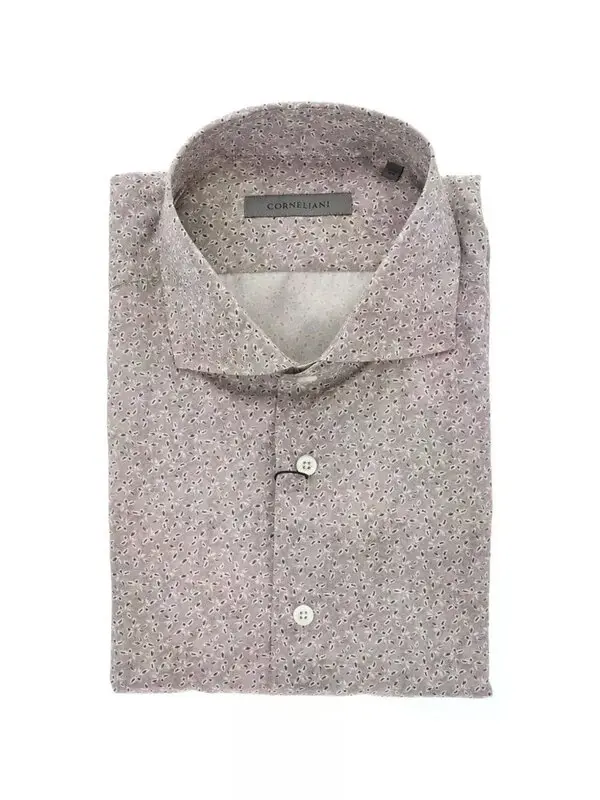 Corneliani Patterned Silk-blend Shirt