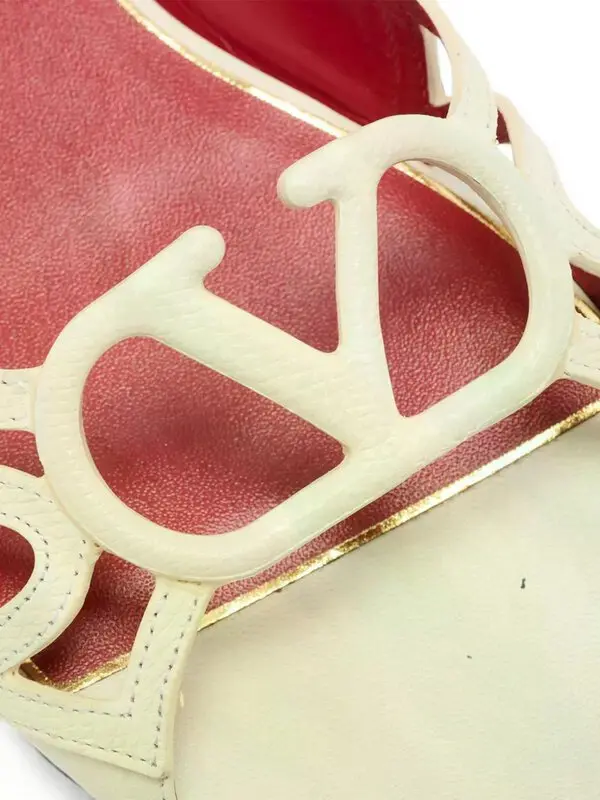 Valentino Garavani Vlogo Signature Cutout Sandals - Neutrals