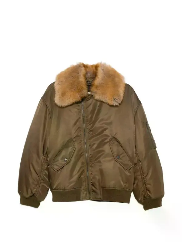 Saint Laurent Fur-collar Puffer Jacket