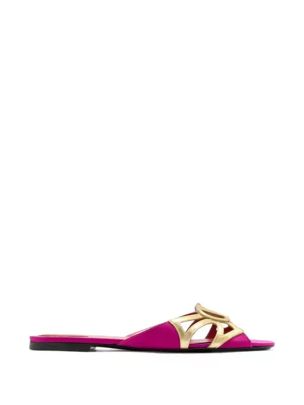 Valentino Garavani Vlogo Signature Cutout Sandals - Pink