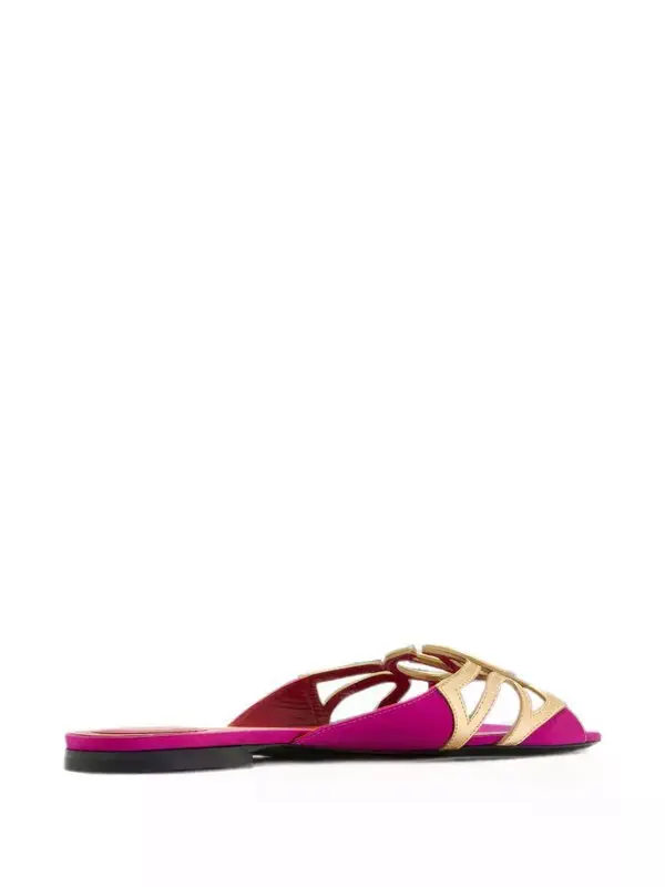 Valentino Garavani Vlogo Signature Cutout Sandals - Pink