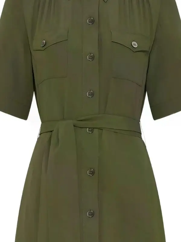 Gerard Darel Belted Shirt Midi Dress