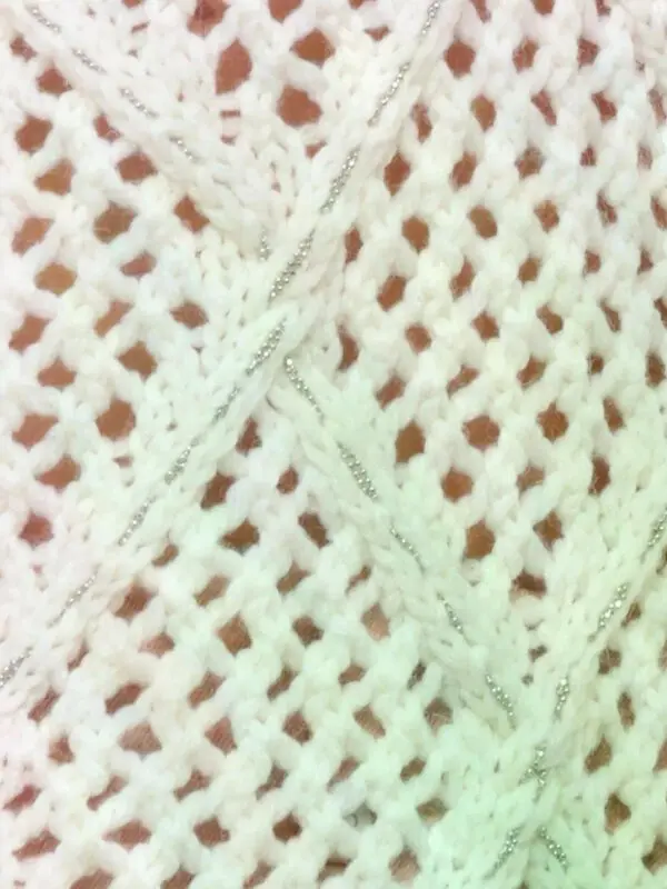 Peserico Perforated Knit Bead-embellished Sweater