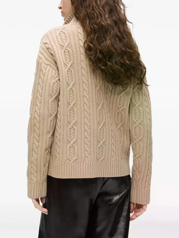 Karl Lagerfeld Ikon Cable-knit Polo Sweater
