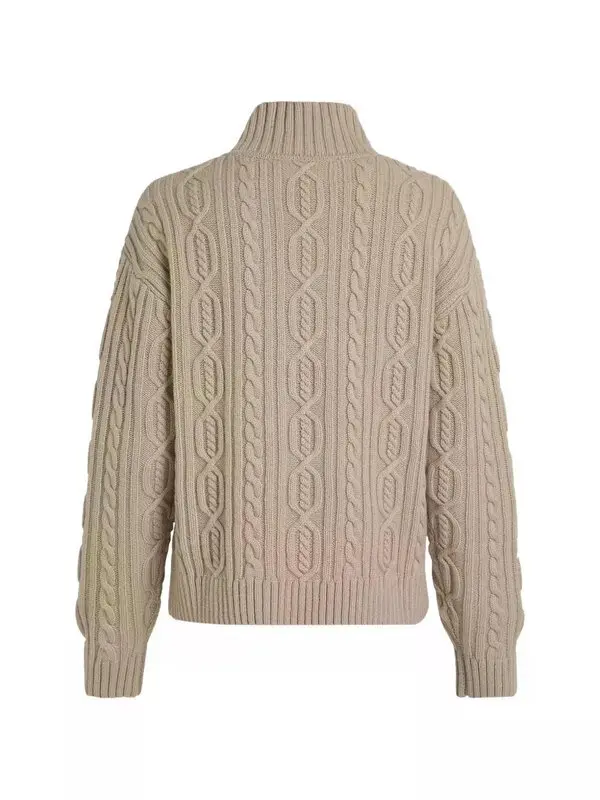 Karl Lagerfeld Ikon Cable-knit Polo Sweater