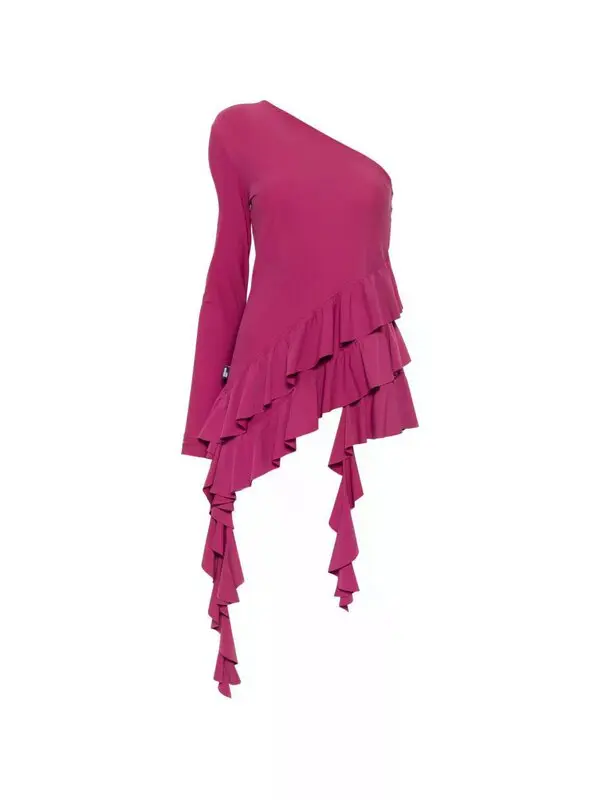 Moschino One-shoulder Ruffled Top