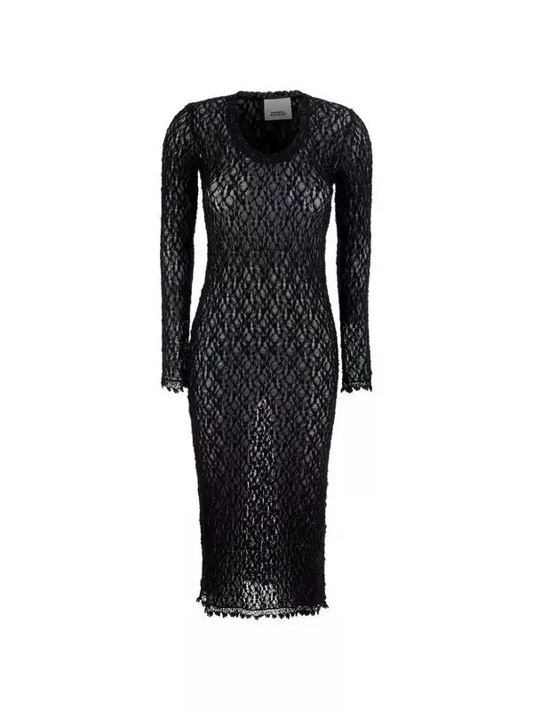 Isabel Marant Étoile Lace-knit Long-sleeve Dress - Black
