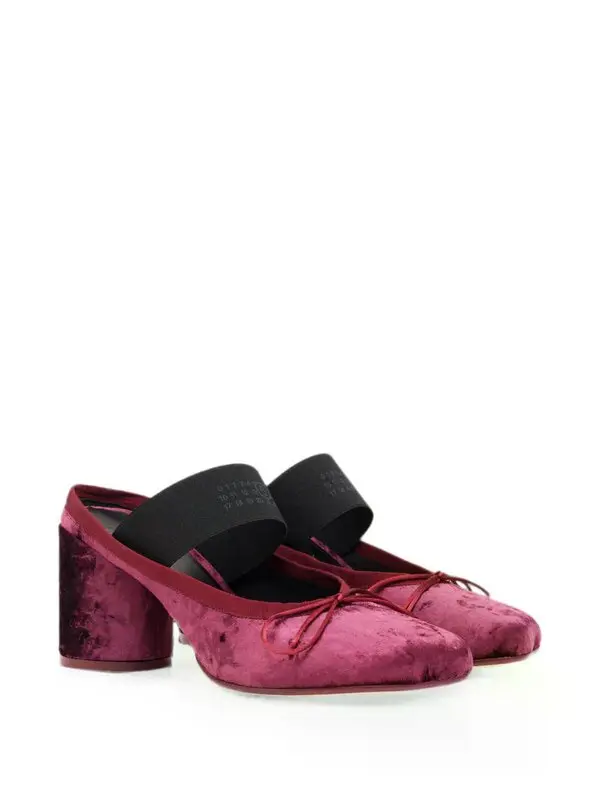 MAISON MARGIELA Velvet Elasticated Strap Pumps