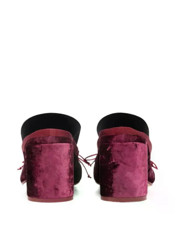MAISON MARGIELA Velvet Elasticated Strap Pumps