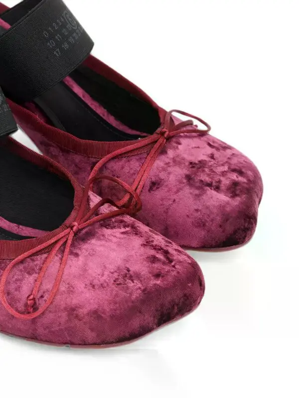MAISON MARGIELA Velvet Elasticated Strap Pumps
