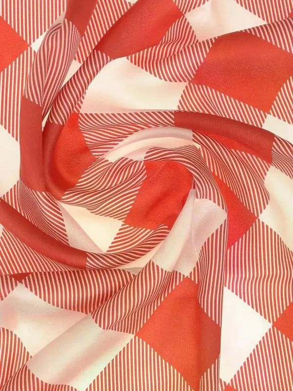 Woolrich Buffalo Check Silk Scarf - Red