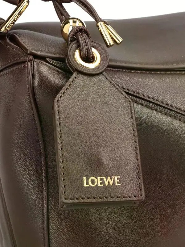 Loewe Small Featherlight Puzzle Bag In Nappa Lambskin - Brown
