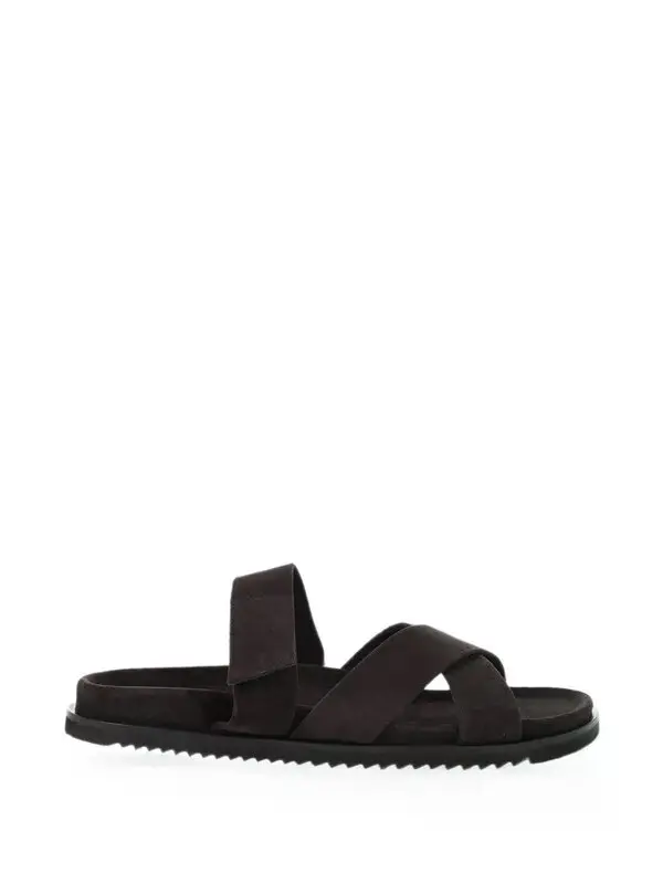 Corneliani Criss-cross Suede Sandals