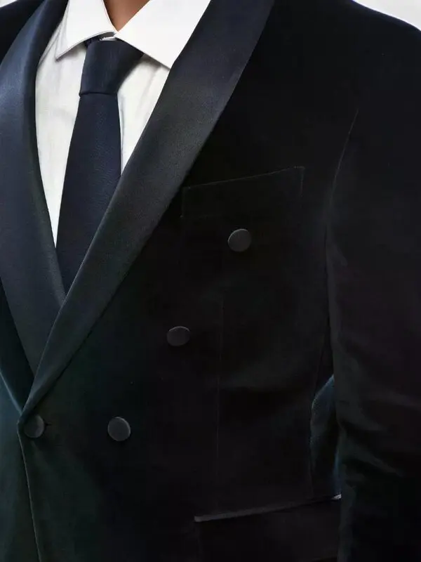 Corneliani Double-breasted Velvet Blazer