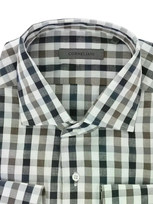 Corneliani Checked French-collar Shirt