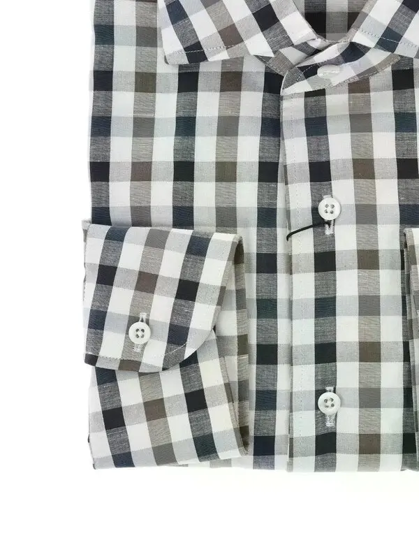 Corneliani Checked French-collar Shirt