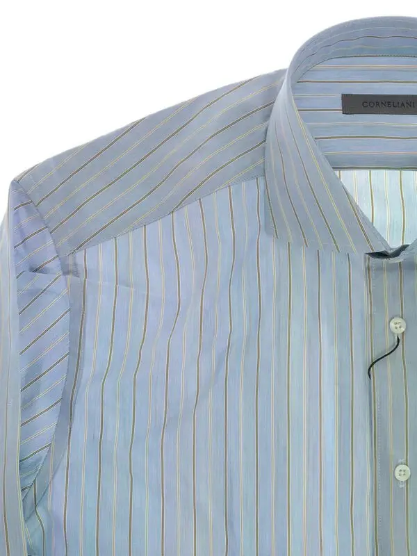 Corneliani Striped French-collar Shirt