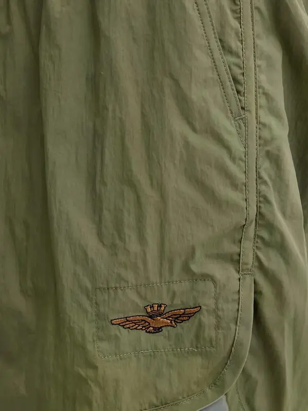 AERONAUTICA MILITARE Logo-embroidered Drawstring Swim Shorts