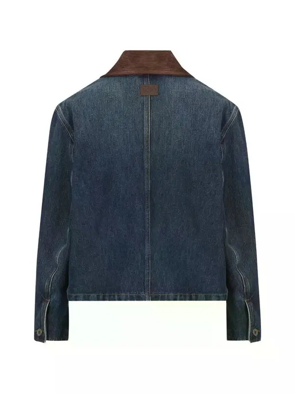 Loewe Short Parka In Denim