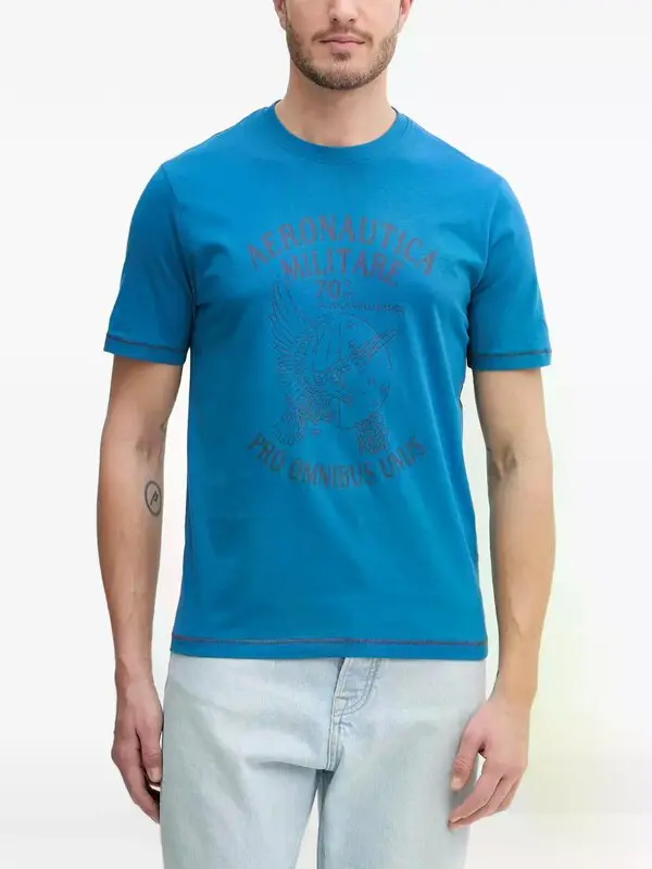 AERONAUTICA MILITARE Logo-print Short-sleeve T-shirt - Blue