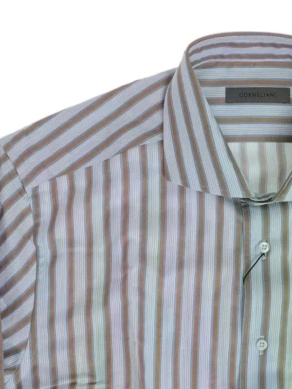 Corneliani Striped French-collar Shirt