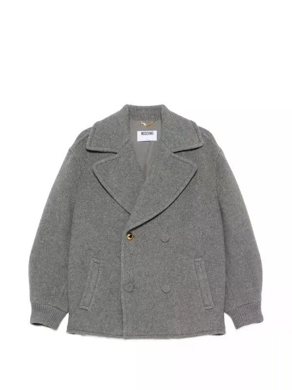 Moschino Double-breasted Heart-motif Wool Jacket