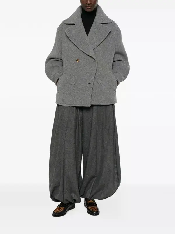 Moschino Double-breasted Heart-motif Wool Jacket