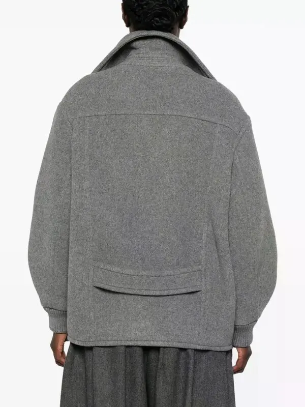 Moschino Double-breasted Heart-motif Wool Jacket
