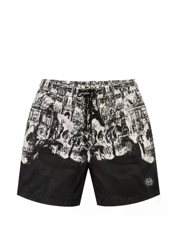 Philipp Plein Skull Hotel Swimming Shorts - Black