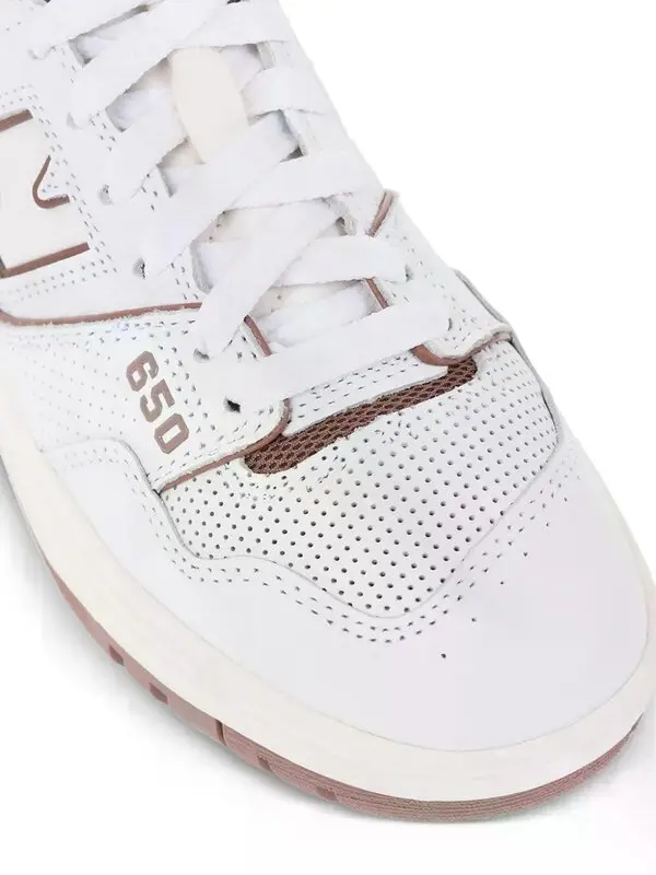NEW BALANCE Calf Leather High-top Sneakers - White