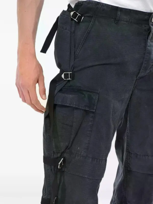 MAGLIANO Ripstop Texture Straight-leg Trousers With Strap Detailing