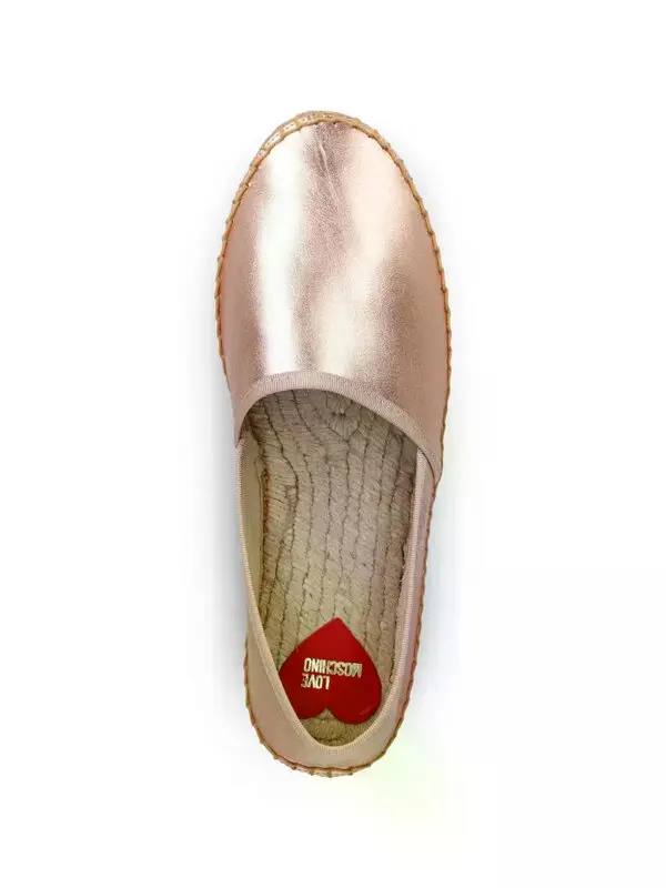 Moschino Metallic Logo-embossed Espadrilles