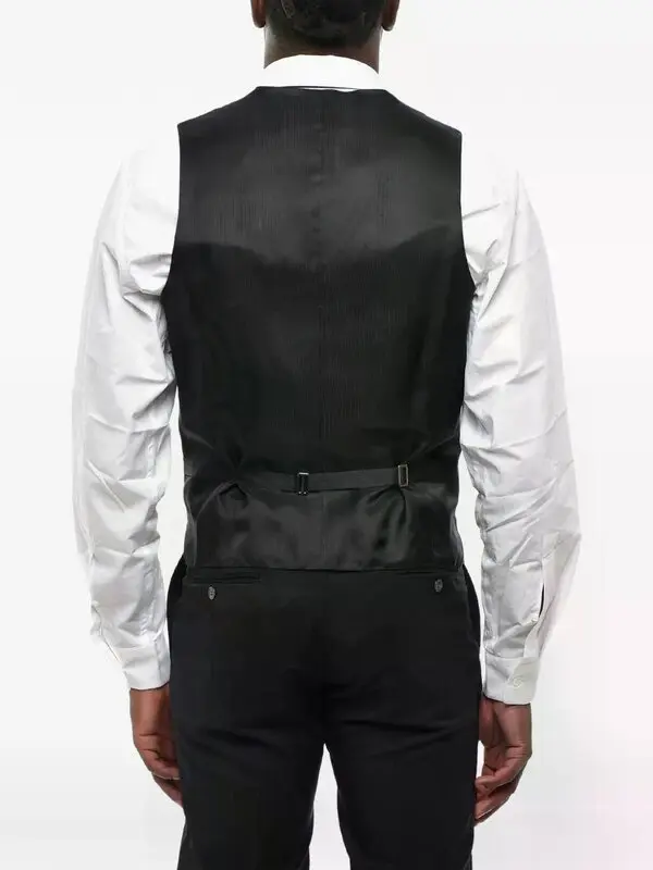 Corneliani Satin-lapel Virgin Wool Waistcoat