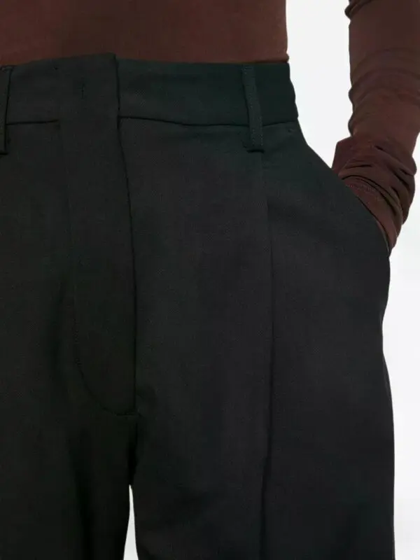 THELATEST E-billie Pleated Tailored Wide Leg Trousers - Black