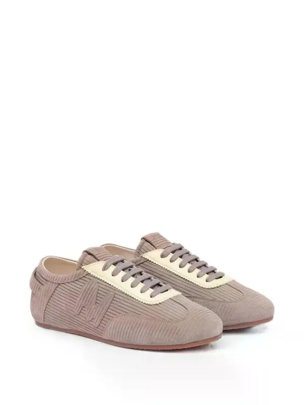 MSGM Corduroy-effect Logo-patch Sneakers