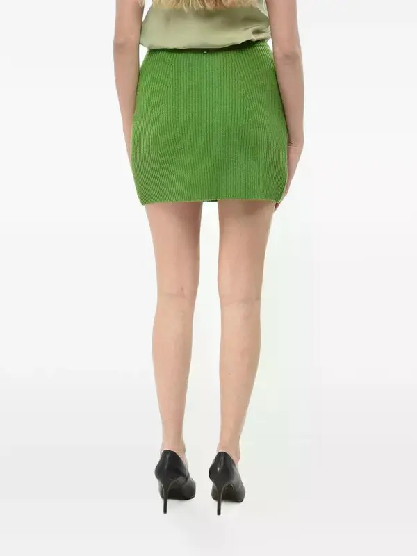 Max Mara Mini Ribbed-knit Elasticated-waist Skirt