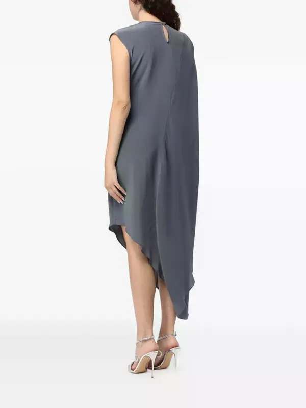 CRIDA MILANO Peonia Asymmetric Midi Dress