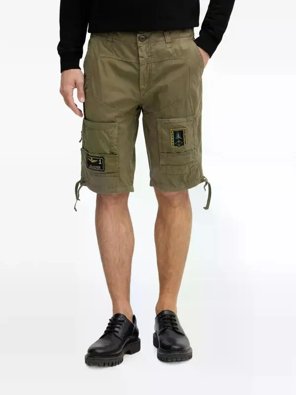 AERONAUTICA MILITARE Patch-detail Cargo Shorts - Green